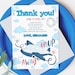 EDITABLE Airplane Thank You Cards Aviation Birthday Party Thank You ...