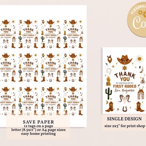 Western Favor Tags Western Party Gift Tags Wild West Birthday Party ...