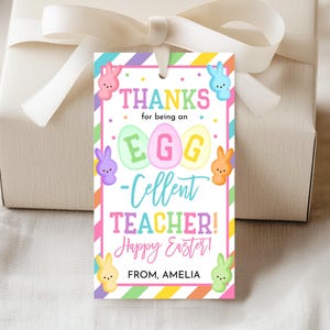 Thanks for Being an Egg-cellent Teacher Easter Gift Tags Kids Preschool ...