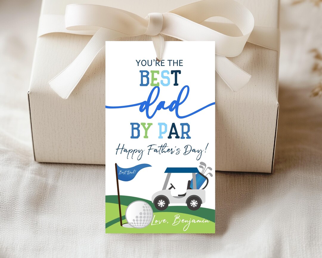 Best Dad by Par Happy Father's Day Gift Tag Golf Cookie Favor Tags ...