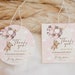 Teddy Bear Favor Tags Fall Baby Shower Gift Tags Boho Cute Pink Blush ...