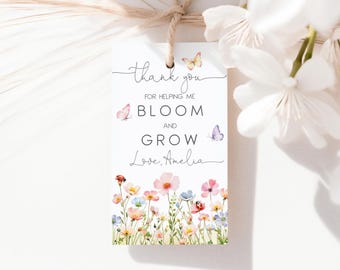 EDITABLE Thank You for Helping Us Bloom Teacher Appreciation Gift Tags ...
