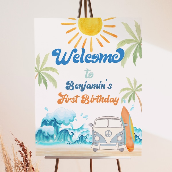 Surfs up Welcome Sign - Etsy