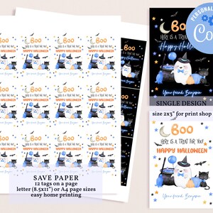 EDITABLE Halloween Favor Tags Happy Halloween Party Treat Bag Tags Kids ...