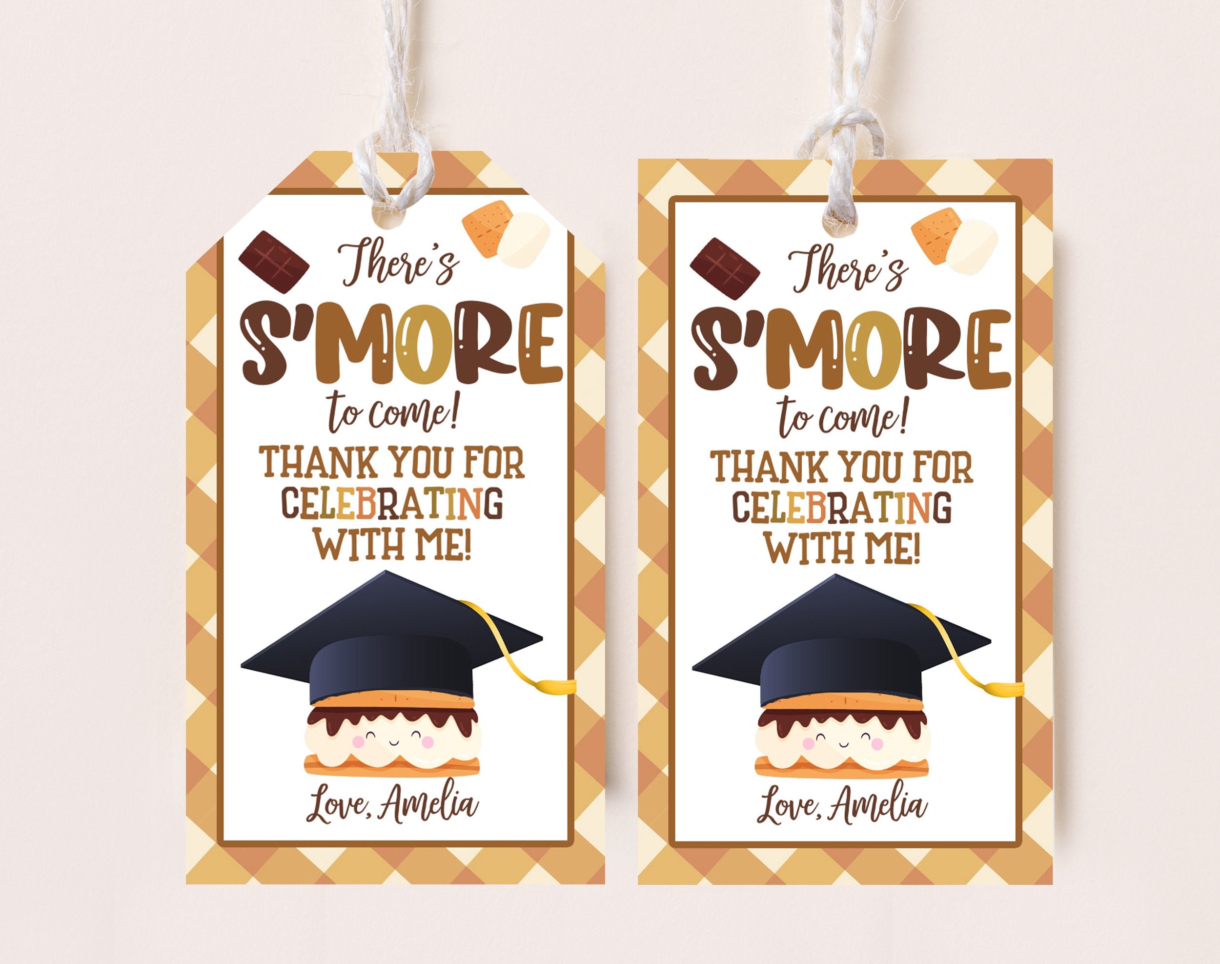 S'more to Come Gift Tags Graduation Class Favor Tags Grad Party Labels ...