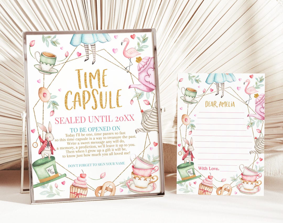 Alice in Wonderland Time Capsule Alice in Onederland Girl 1st Birthday ...