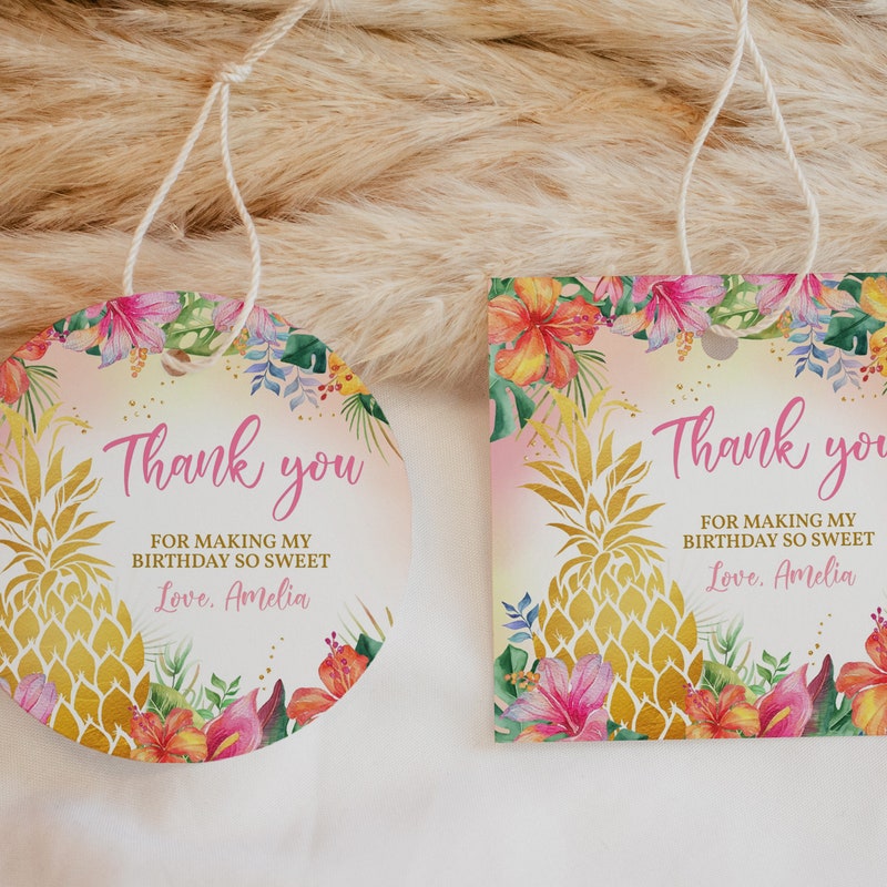 Tropical Name Tag - Etsy