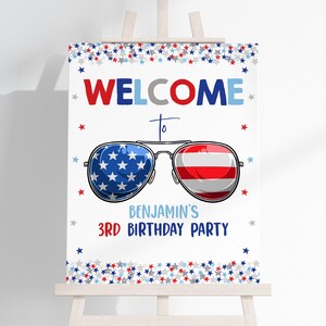 4th of July Welcome Sign Fourth of July Poster Independence Day ...