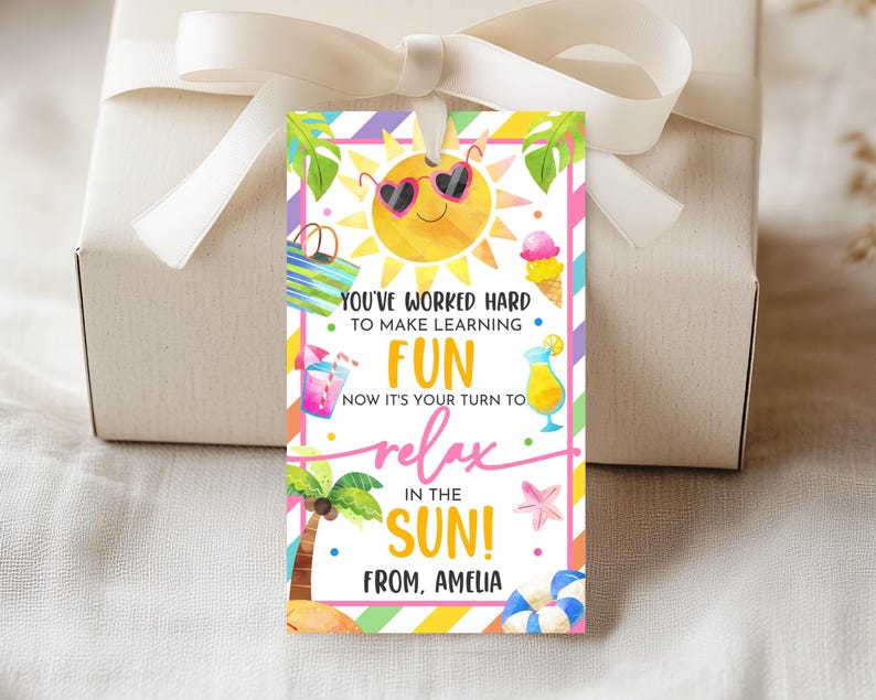 You've Worked Hard to Make Learning Fun Gift Tag End of School Year ...