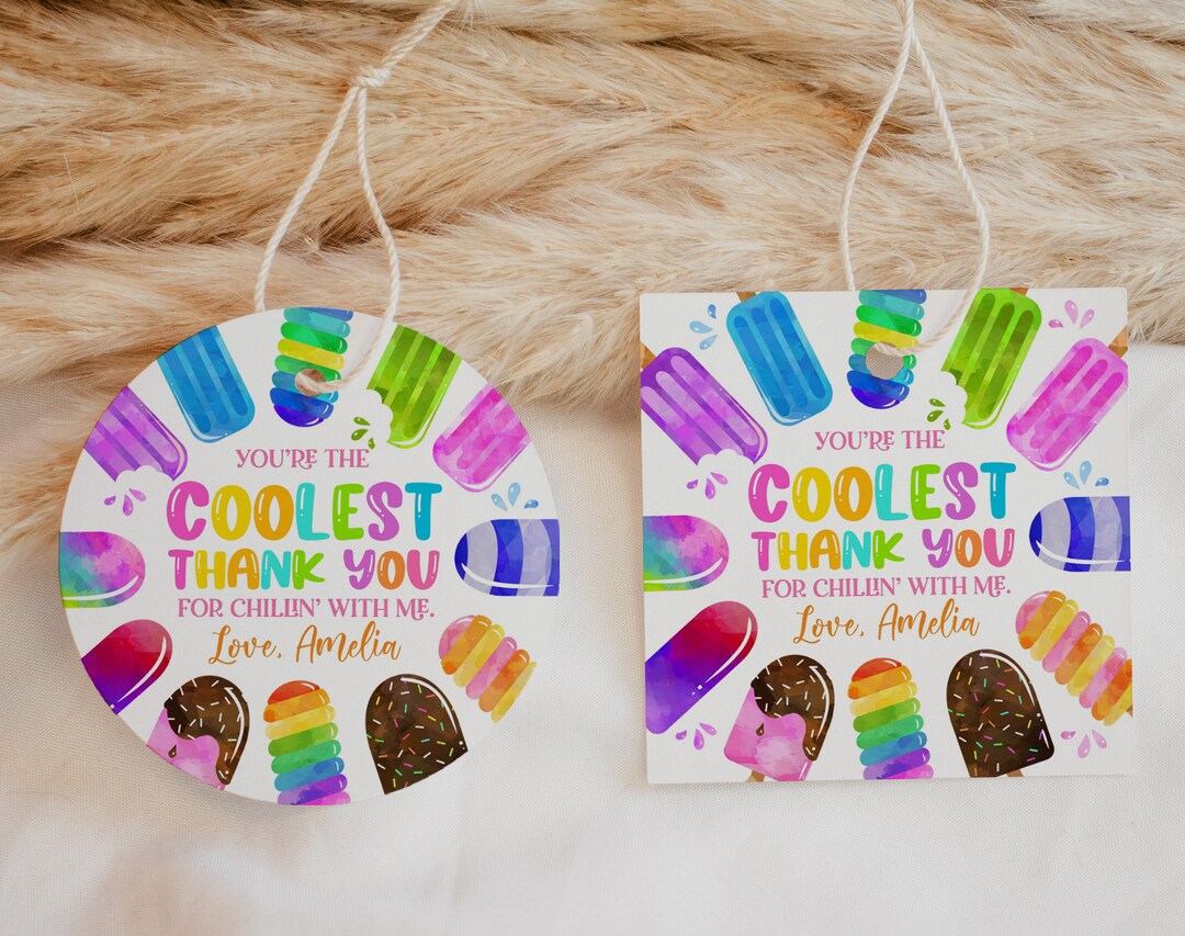 Popsicle Gift Tags Teacher Thank You Stickers End of School Year Tag ...