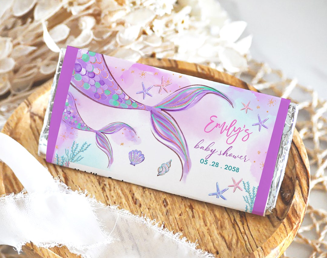Mermaid Chocolate Wrapper Under the Sea Gender Neutral Party Decor ...