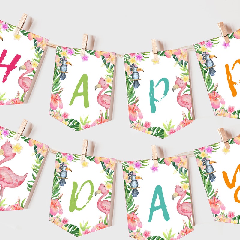 Flamingo Banner - Etsy