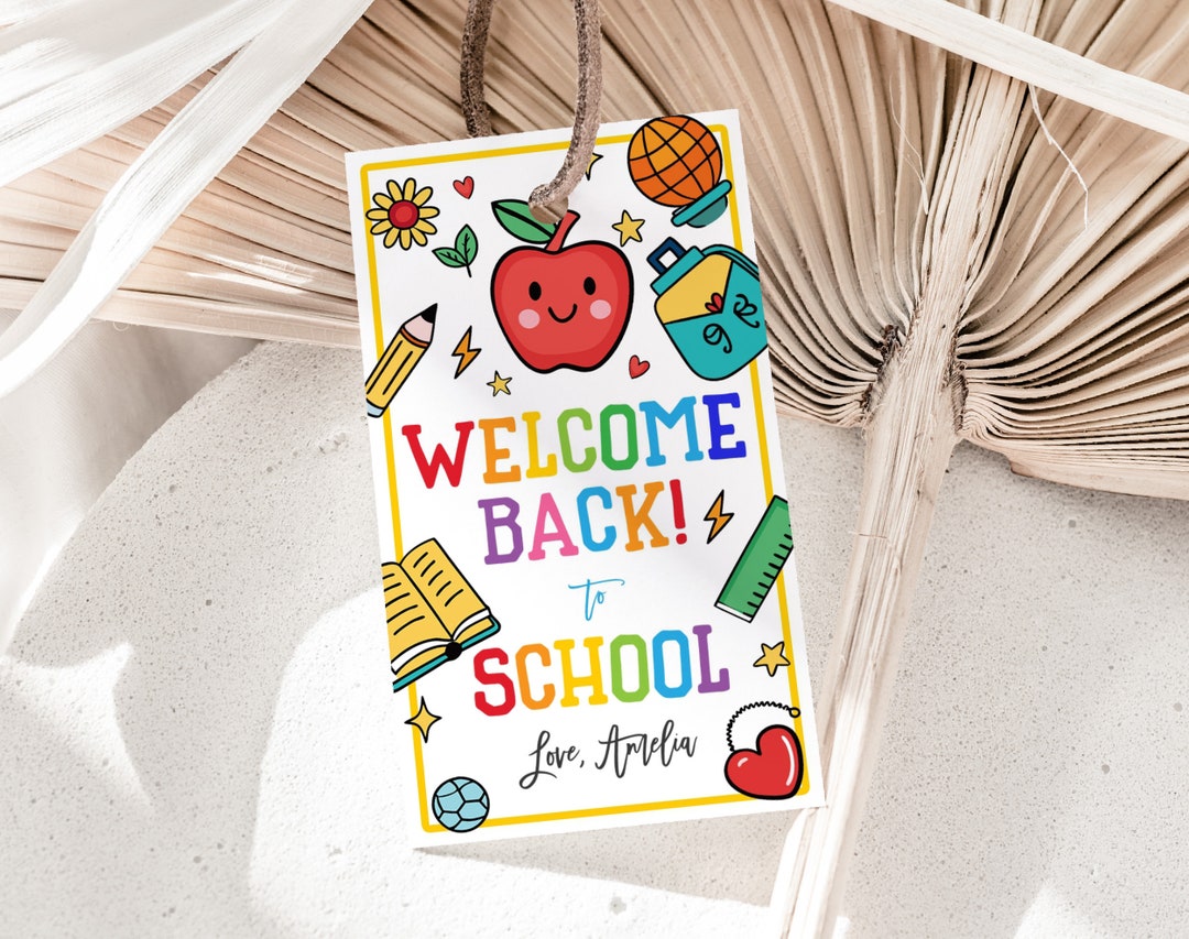 Back to School Tag Teacher Gift Tags 1st First Day of School Favor Tags ...