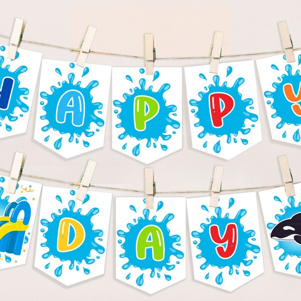 Pool Party Banner - Etsy