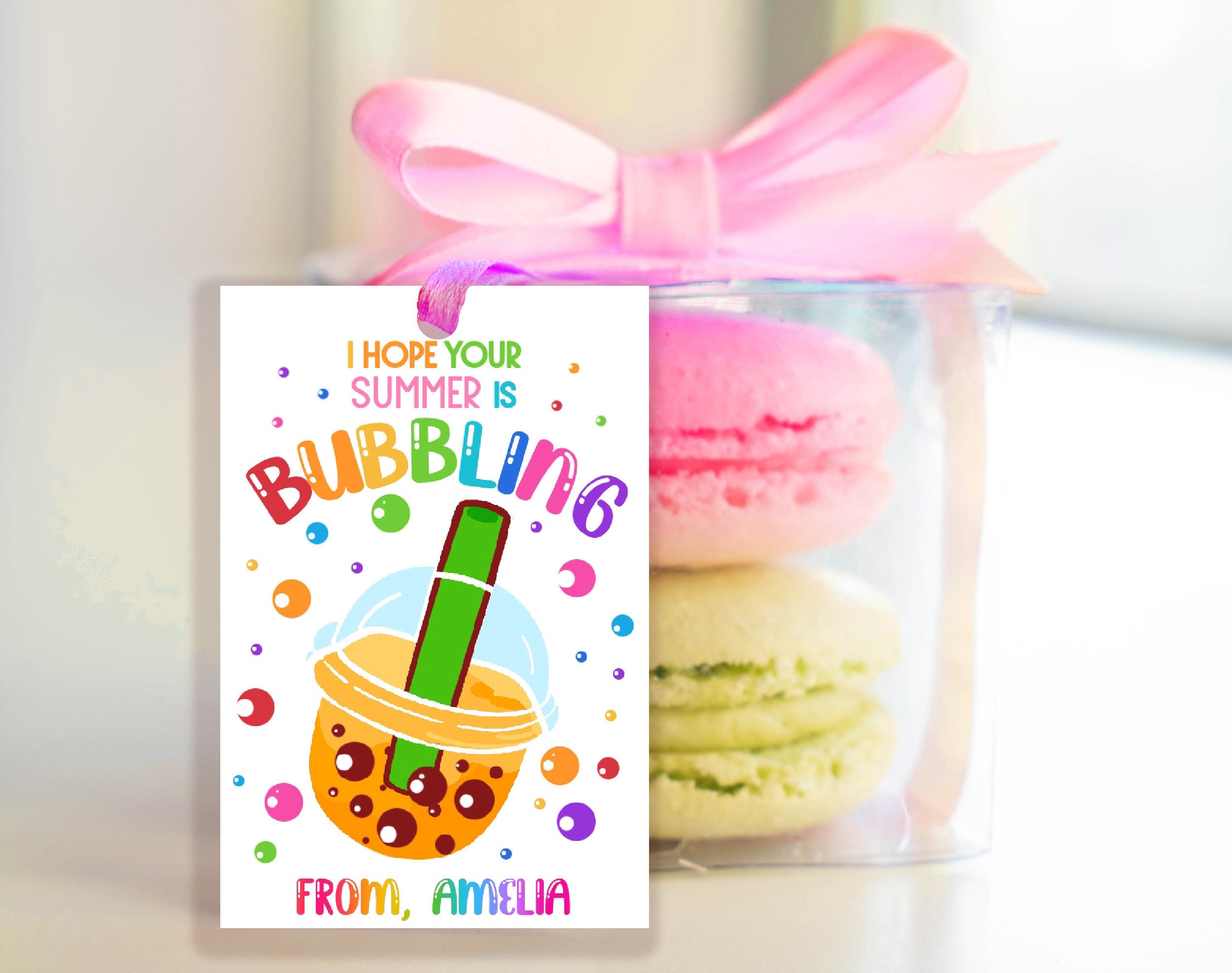 Hope Your Summer is Bubbling With Fun Tag Class Gift End of - Etsy