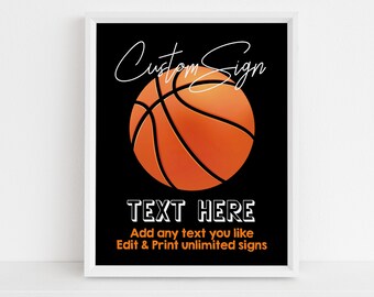 Basketball Printable Signs - Etsy