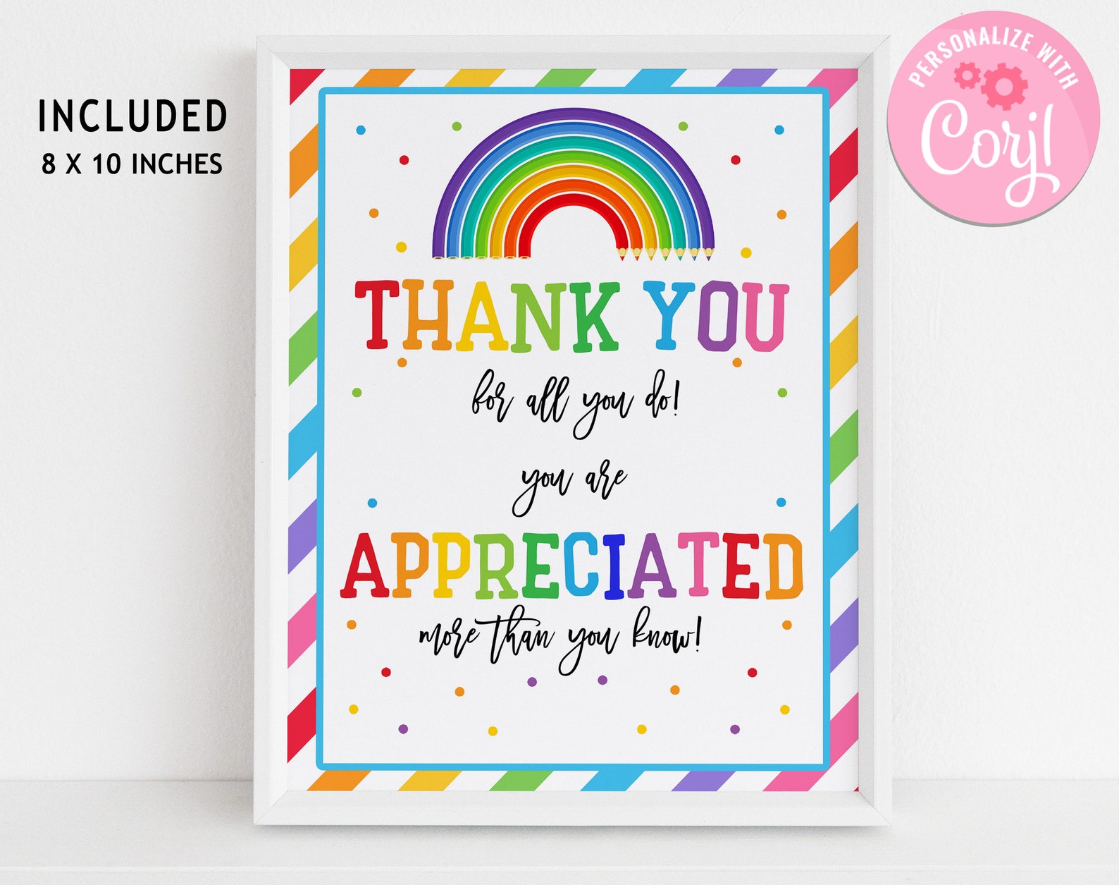 Thank You for All You Do Sign You Are Appreciated Poster Teacher ...