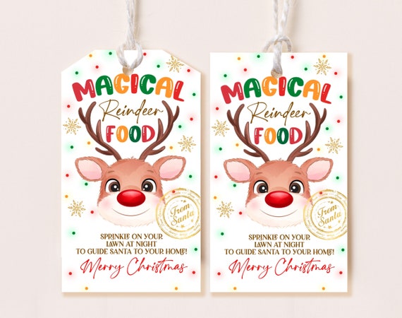 Etiquetas De Comida Para Renos