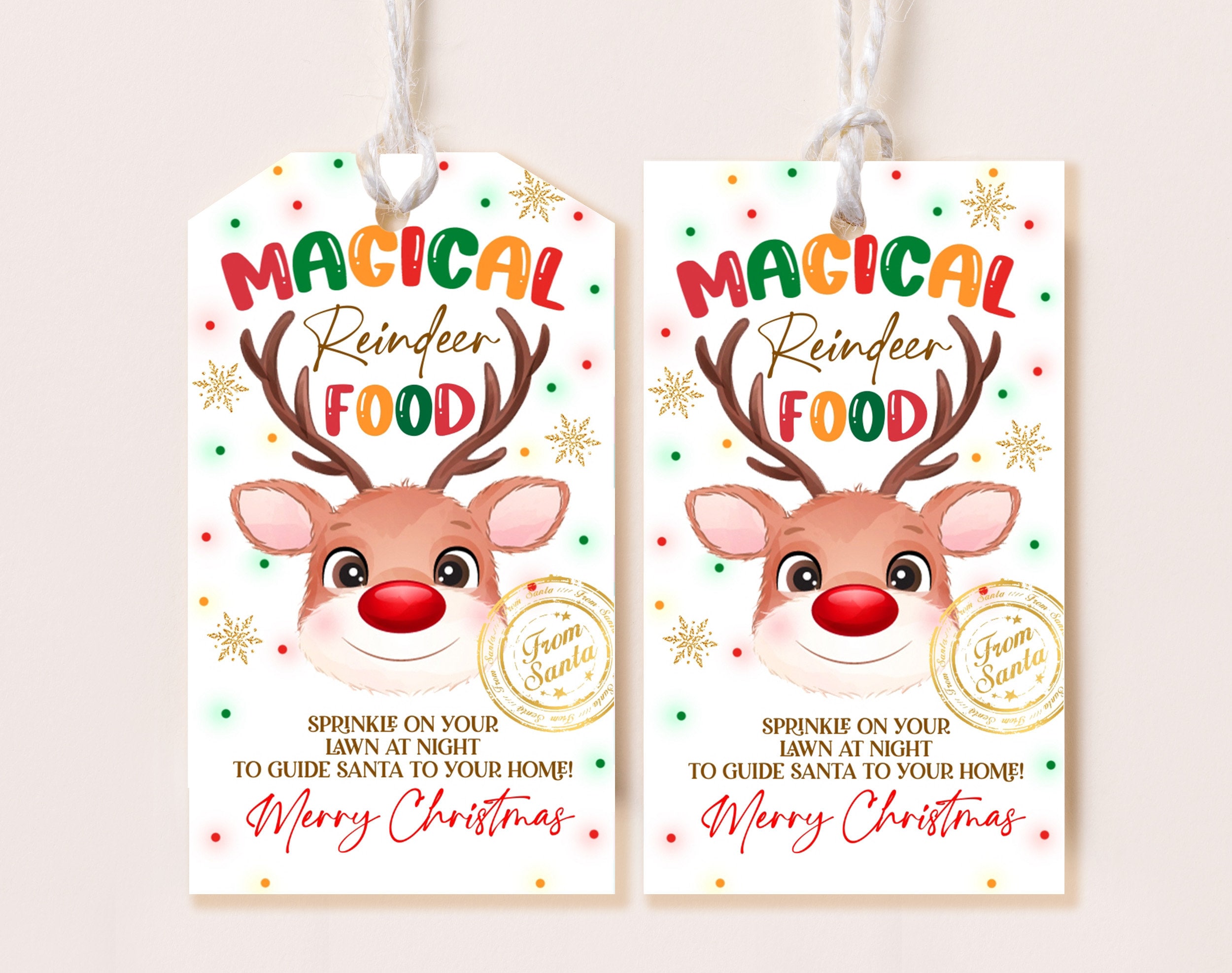 Magical Reindeer Food Tags Christmas Eve Traditions Favor Tags - Etsy