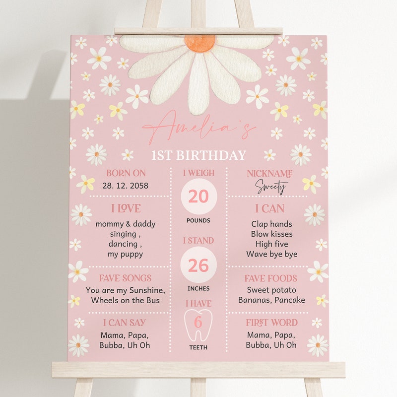 Daisy First Birthday - Etsy