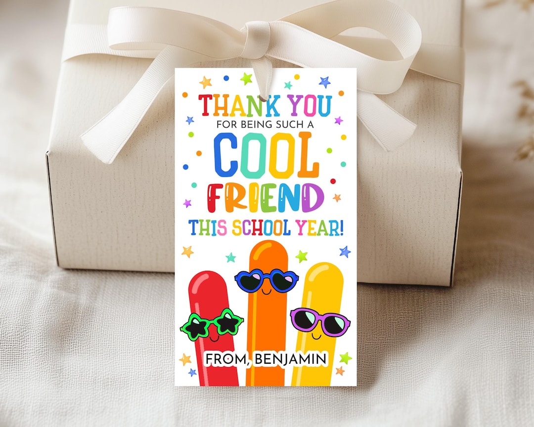Freeze Pop Ice Popsicle Gift Tags Cool Friend End of School Year Gifts ...