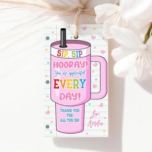 Sip Sip Hooray Tumbler Teacher Appreciation Week Gift Tag School ...