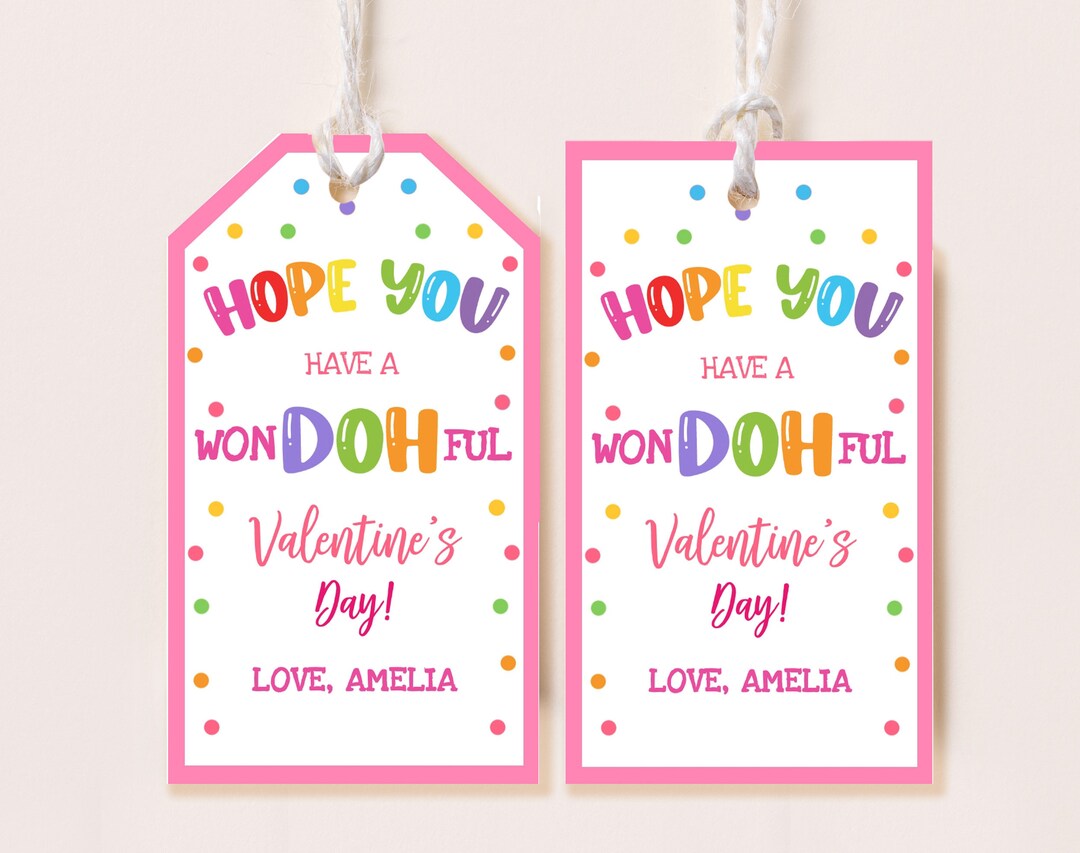 Play Doh Valentine Tag Play Dough Valentines Day Gift Tags Playdoh ...