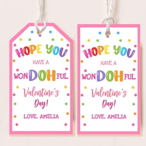 Play Doh Valentine Tag Play Dough Valentines Day Gift Tags Playdoh ...