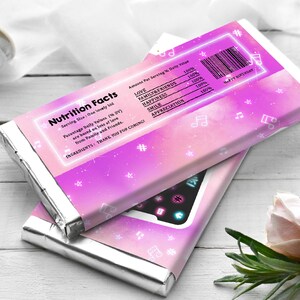 Music Inspired Chocolate Wrapper Musical Birthday Party Decor Candy Bar ...