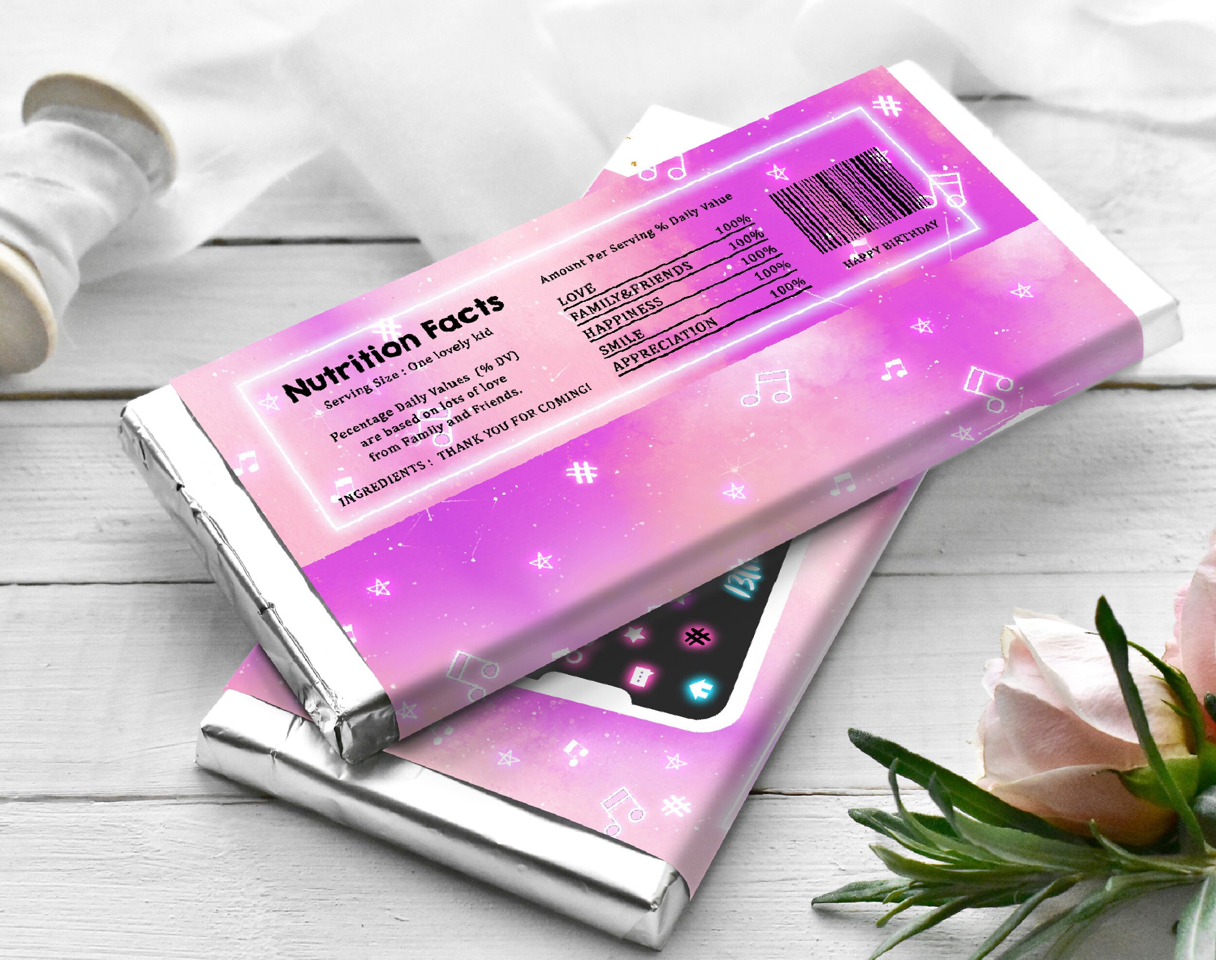 Music Inspired Chocolate Wrapper Musical Birthday Party Decor - Etsy