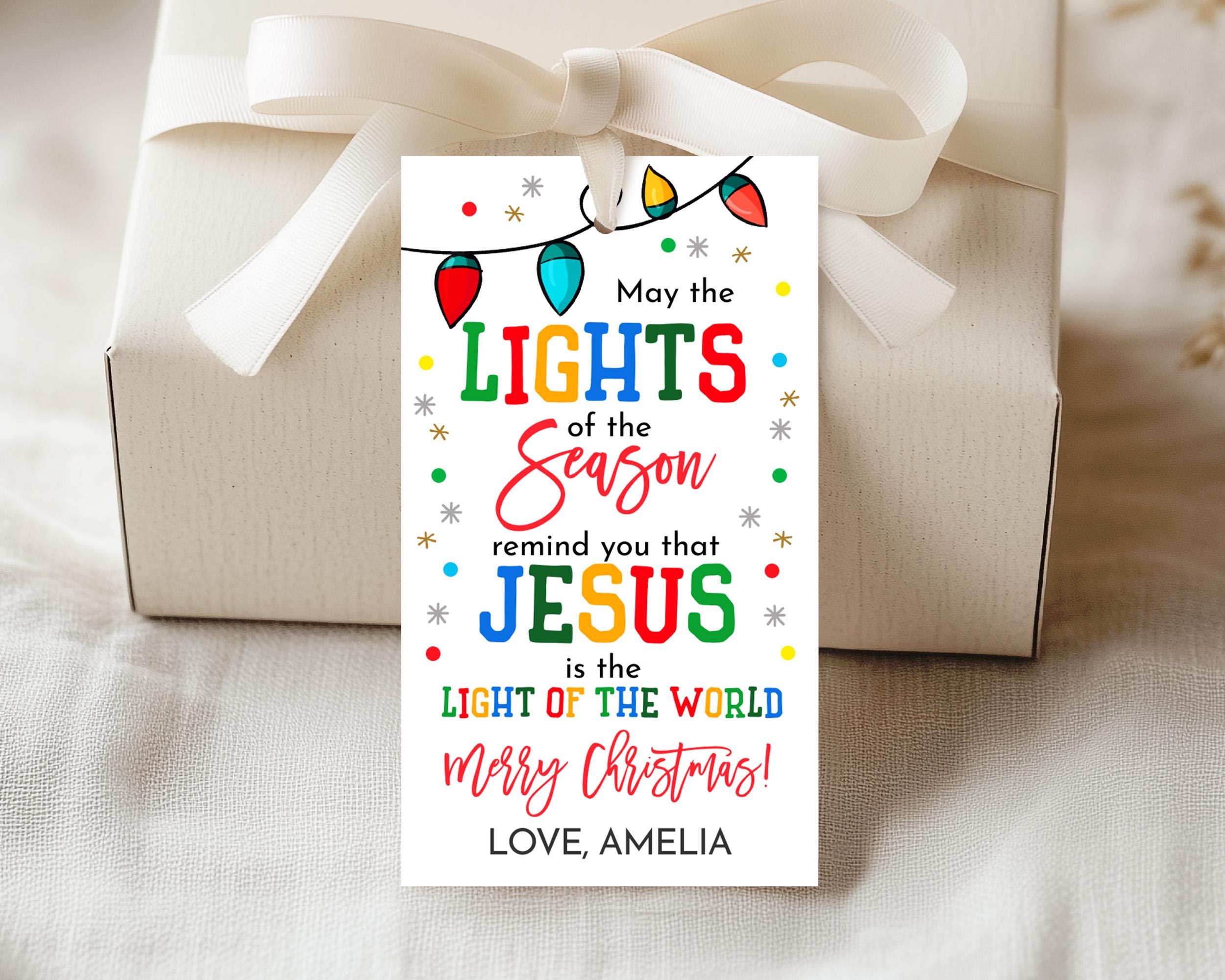 Jesus is the Light of the World Printable Tags, LDS Christian Gift Tag ...