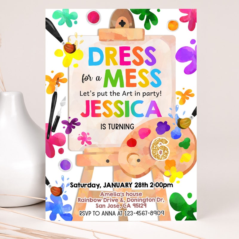 Paint Invitation - Etsy