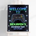 Video Game Welcome Sign Birthday Party Poster Pixel Arcade Porch Sign ...