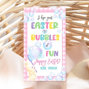 EDITABLE Easter Gift Tags Hope Your Easter is Bubbles of Fun Tag Wand ...