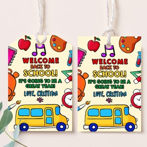 Back to School Tag, Classroom Labels, Teacher Tag, Staff Gifts ...
