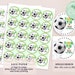 Soccer Birthday Favor Tags Football Gift Tags Kids Birthday Party ...
