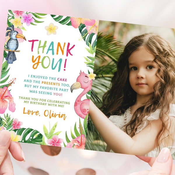 Hawaiian Photo Thank You Card - Etsy