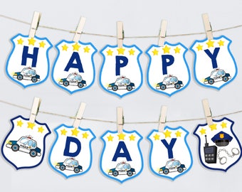 Cop Party Table Sign Police Officer Party Sign Police Station - Etsy