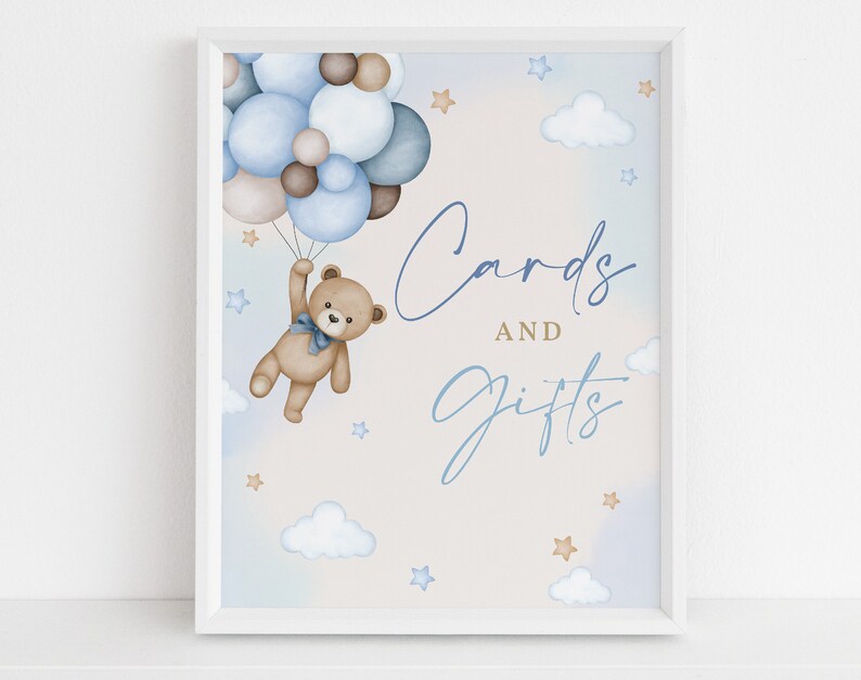 Teddy Bear Table Signs Cards and Gifts Boho Baby Shower - Etsy