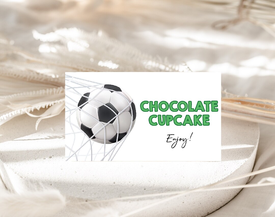 Soccer Food Tents Football Party Food Labels Boy 1st Birthday Party ...