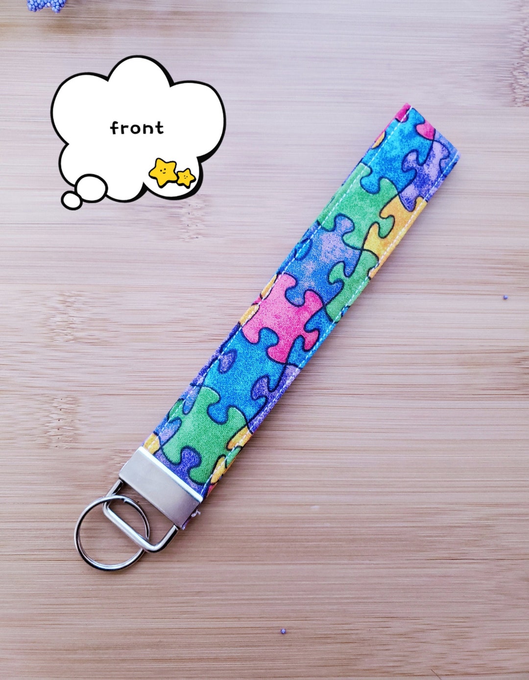 Autism Keychain, Autism Lanyard, Autism Awareness Keychain, Puzzle ...