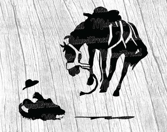 Saddle Bronc Svg | Etsy