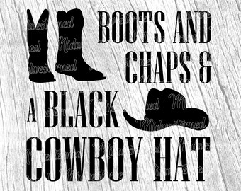 Boots, Chaps and Cowboy Hats Png and Svg - Etsy
