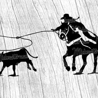 Breakaway Roper SVG, Western Horse, Roper, Ranch Riding, Cowboy ...