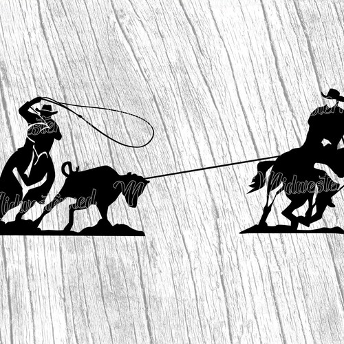 Go Left Team Ropers SVG PNG Cutting Files Silhouette - Etsy Canada