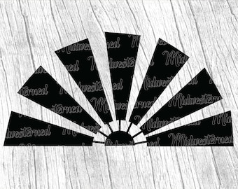 Half Windmill Svg - Etsy