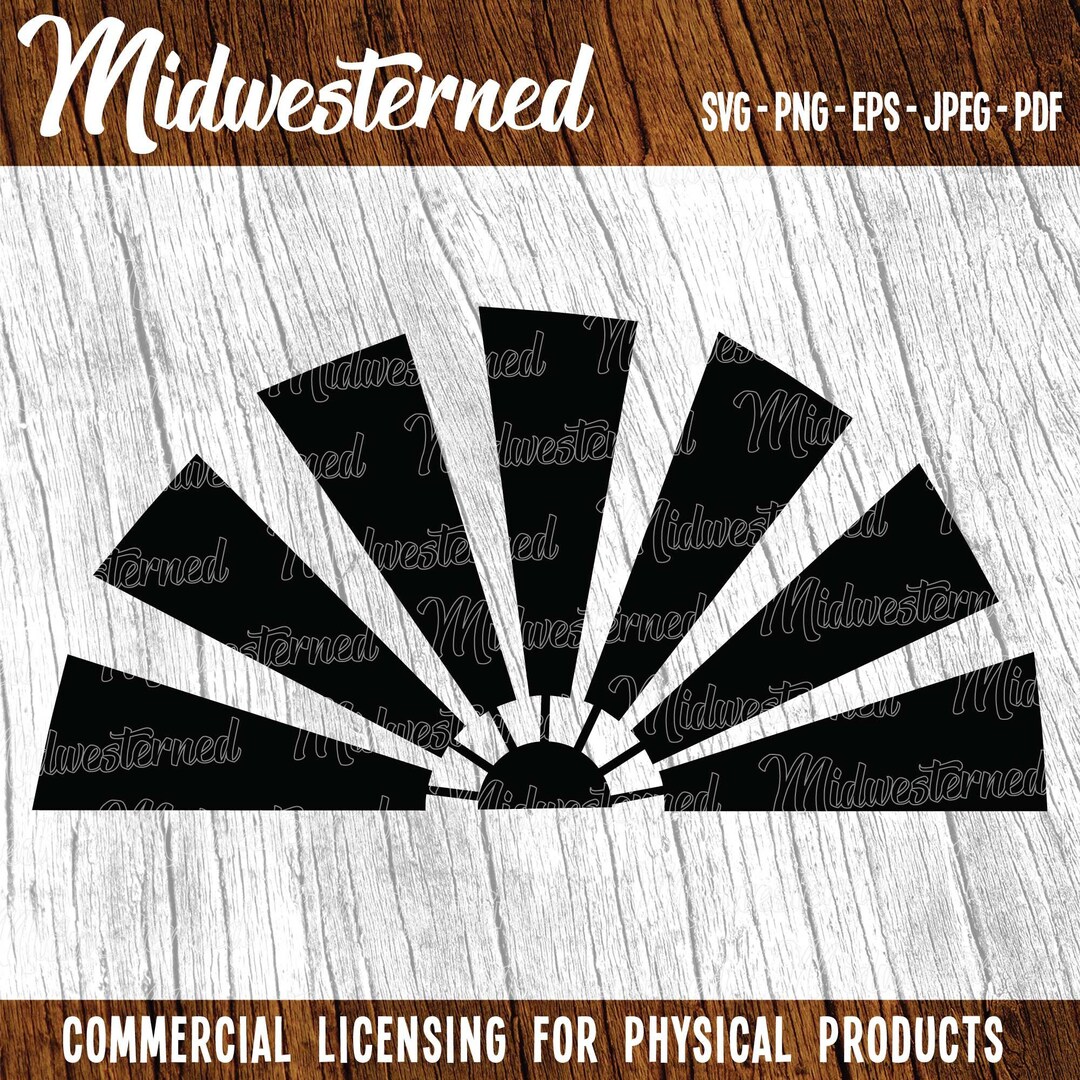 Half Windmill SVG - Windmill Art - Windmill Silhouette - Windmill ...