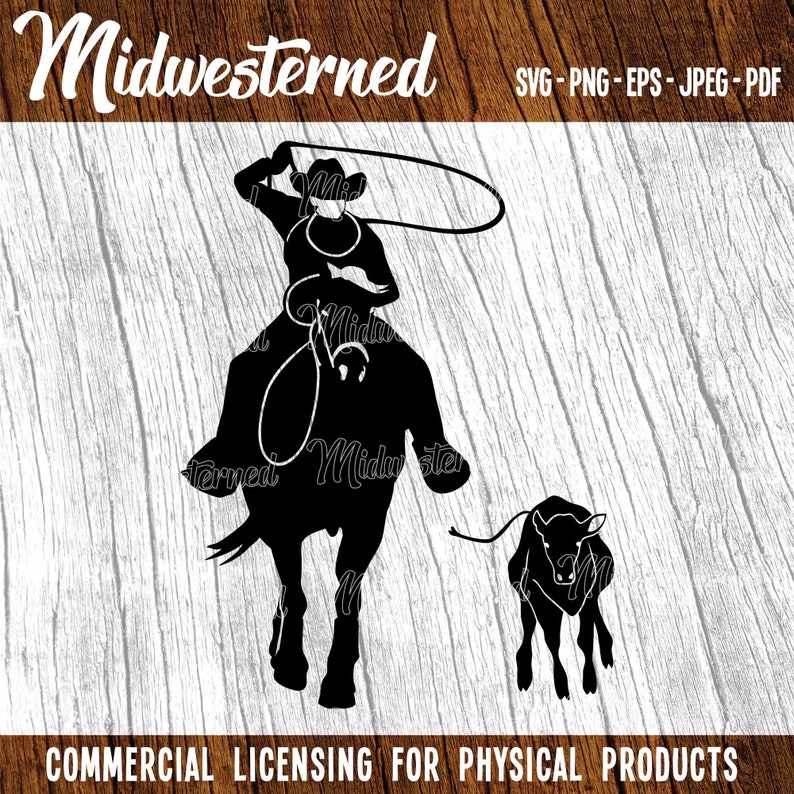 Calf Roper Front SVG - Horse Svg - Cowboy Svg - Roping Horse Png ...