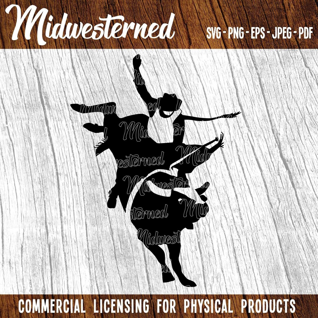 Bull Rider SVG - Bull Riding Svg - Rodeo Svg - Cowboy Svg - Etsy