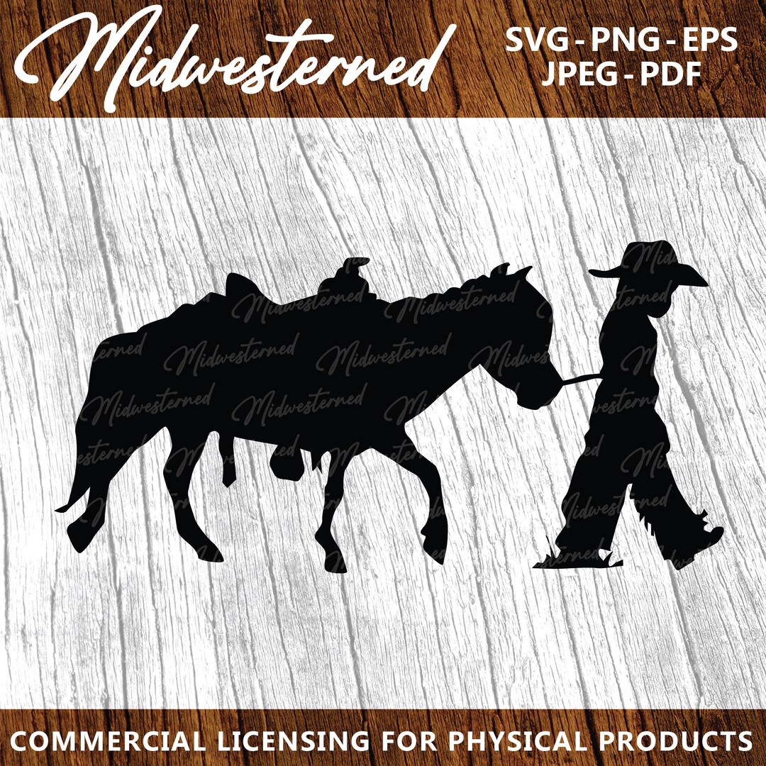 Cowboy Boy Leading Pony SVG – Western Art Clipart (digital Download) - Etsy